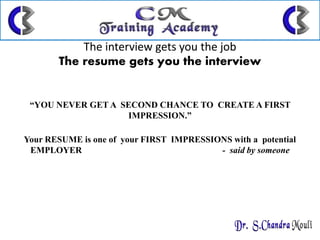 Resume writing ppt | PPT