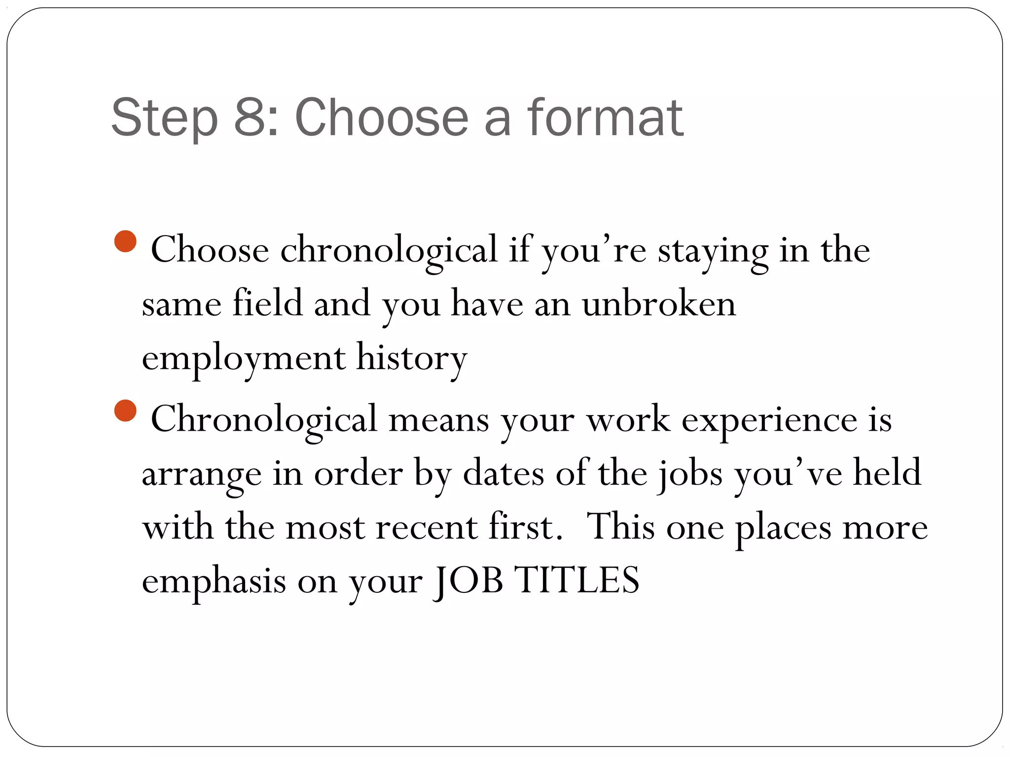 Resume writing ppt presentation | PPT
