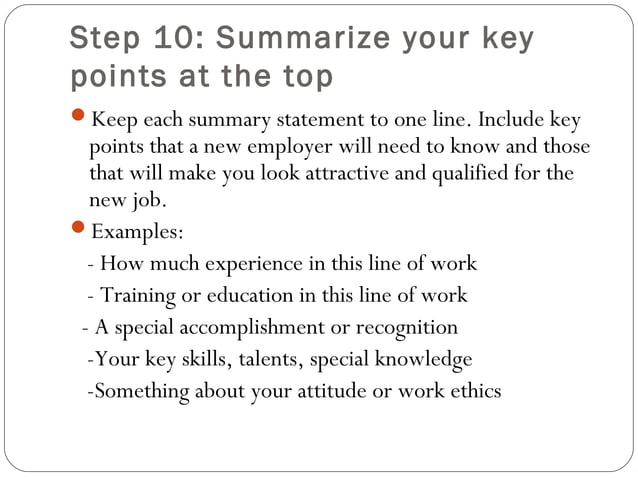 Resume writing ppt presentation | PPT