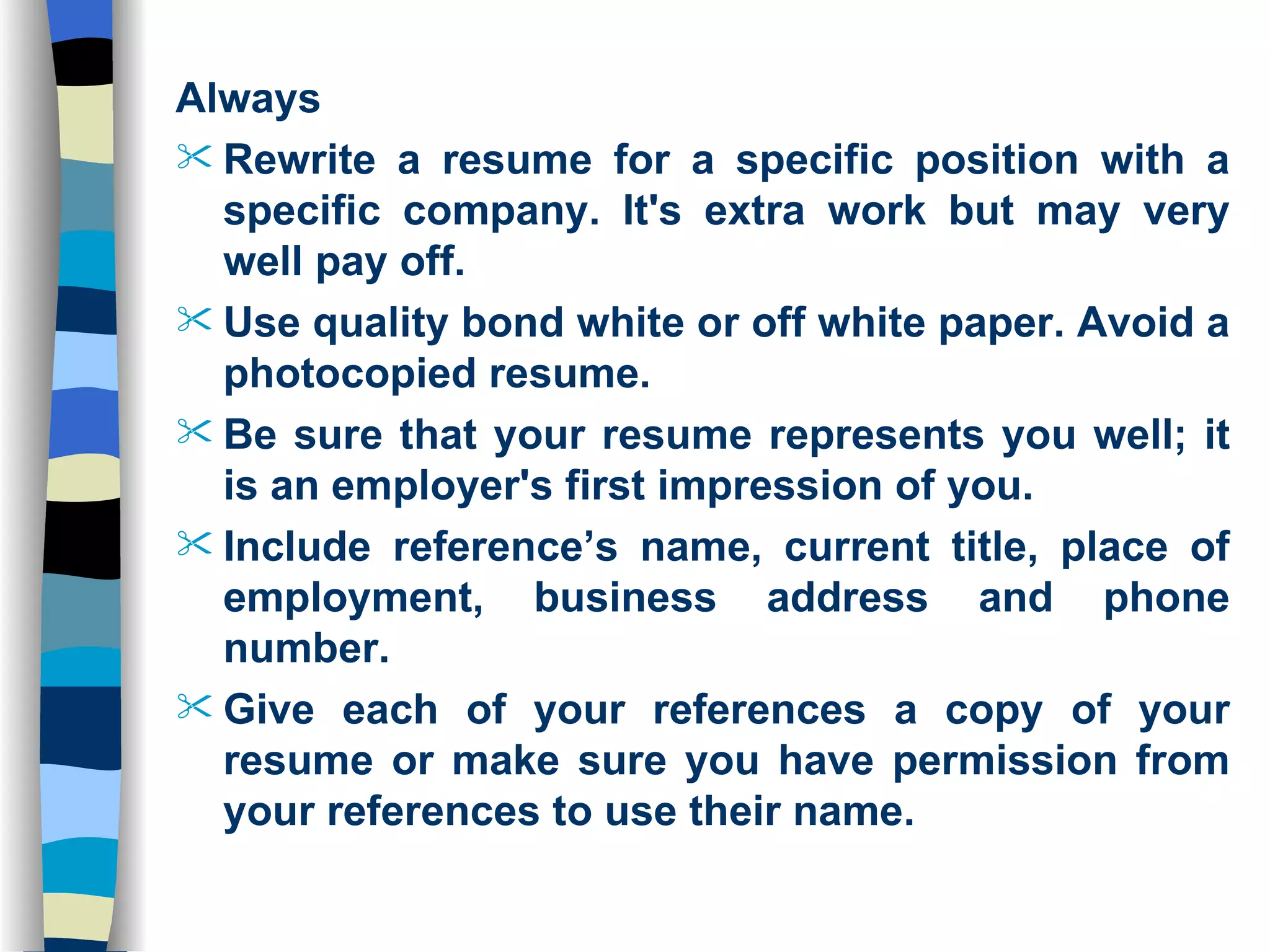 Resume writing presentation | PPT