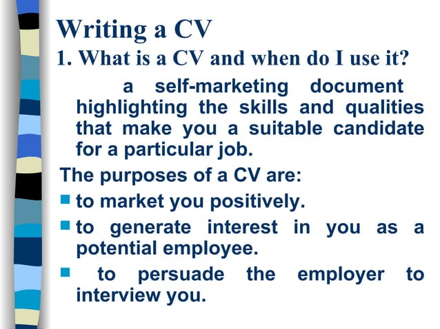 Resume writing presentation | PPT