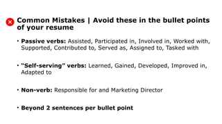 Resume Writing Presentation for students | PPTX | Resume Writing and ...