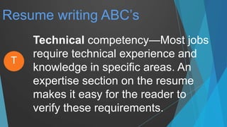 Resume writing tips a z | PPTX