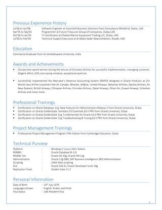 Technical Consultant - Oracle Technologies | PDF