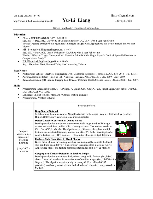 Resume Yu-Li Liang | PDF