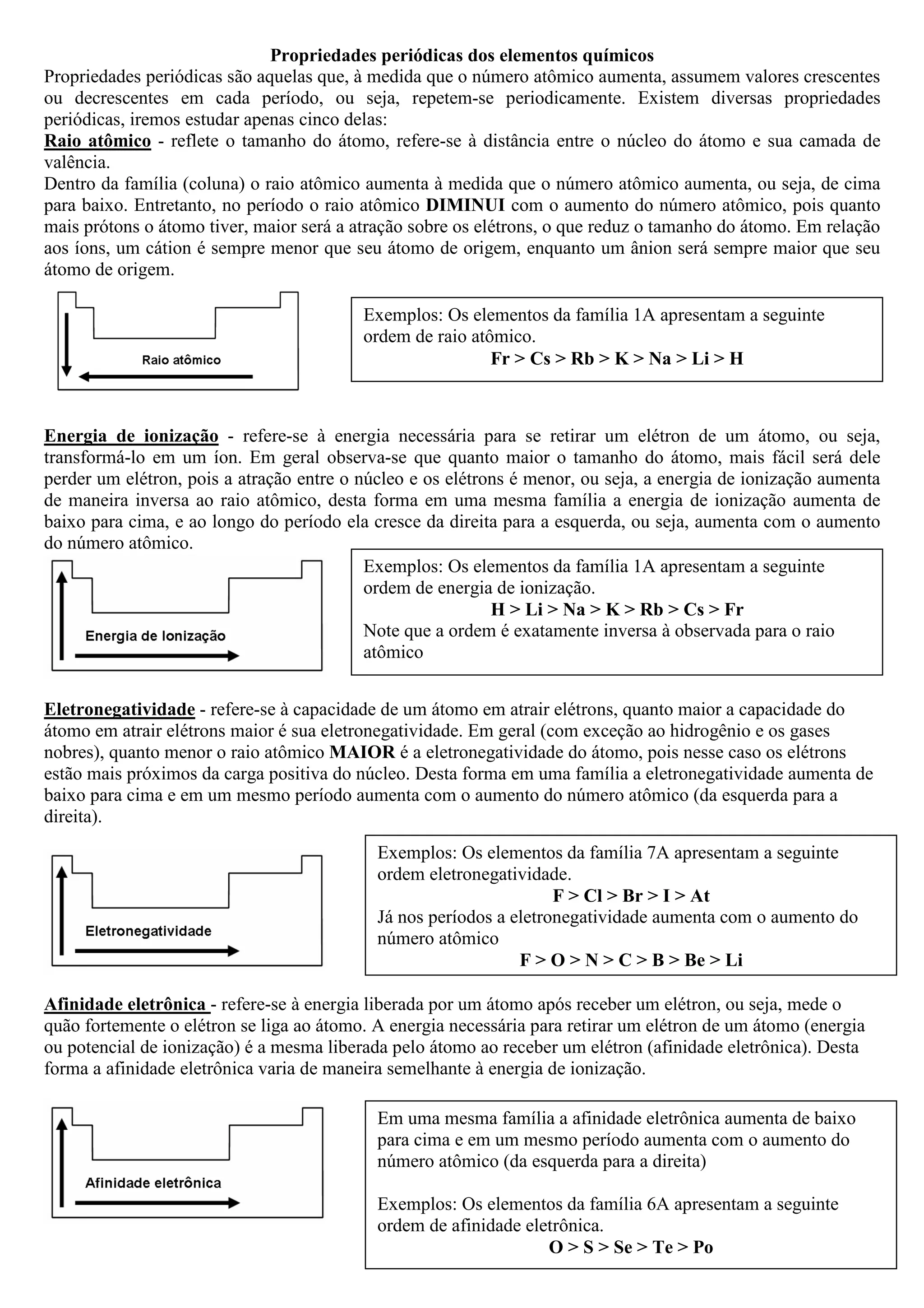 Resumo tabela periódica e propriedades periódicas | PDF