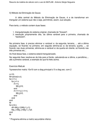 Cálculo usando MatLab | PDF