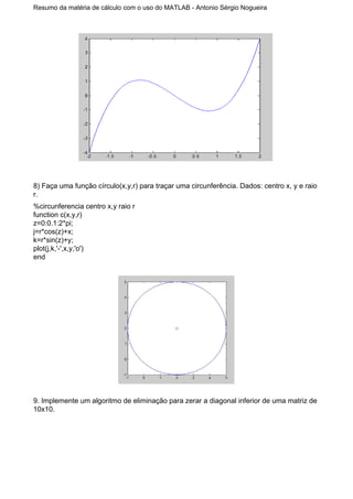 Cálculo usando MatLab | PDF