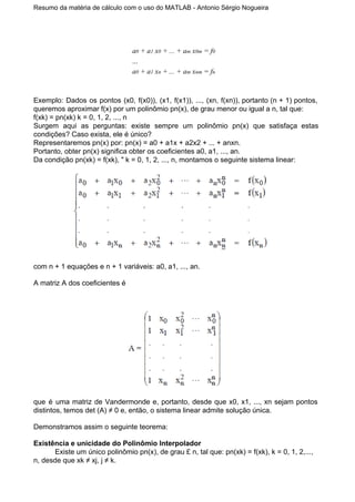 Cálculo usando MatLab | PDF