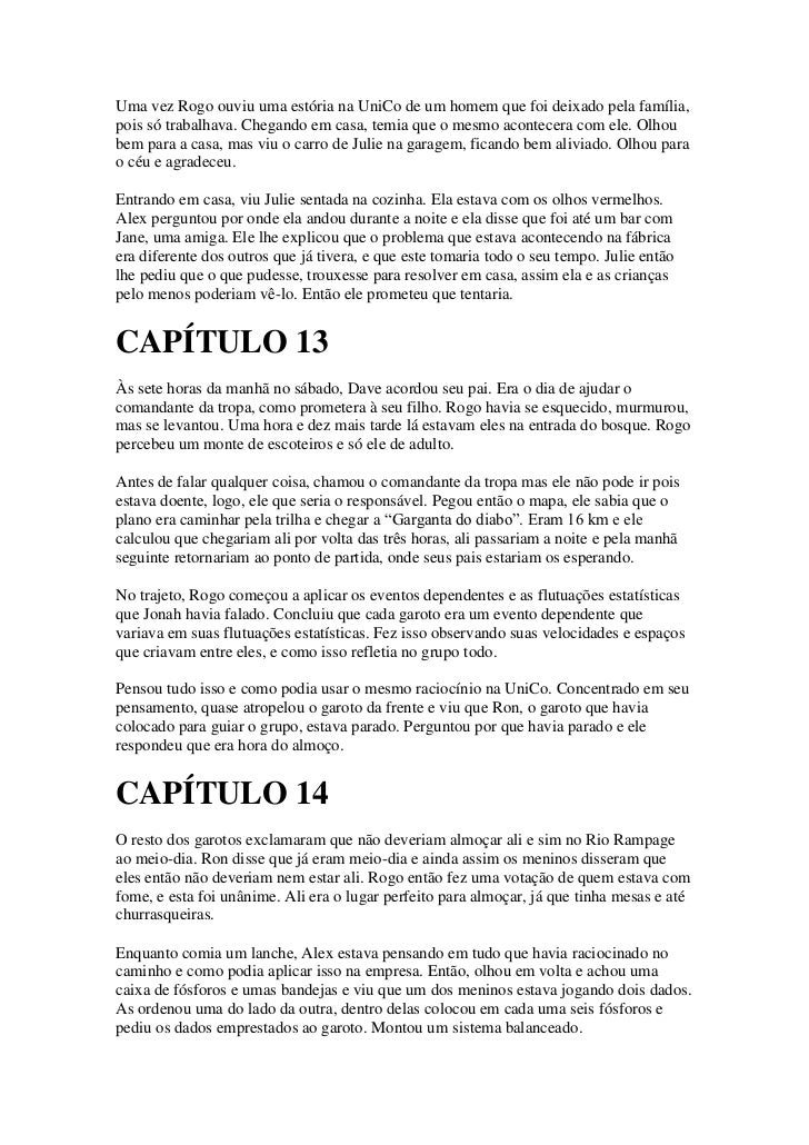 Resumo do livro a meta