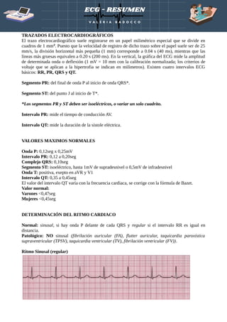 RESUMO DE ELETROCARDIOGRAMA PARA ESTUDANTES DE MEDICINA | PDF