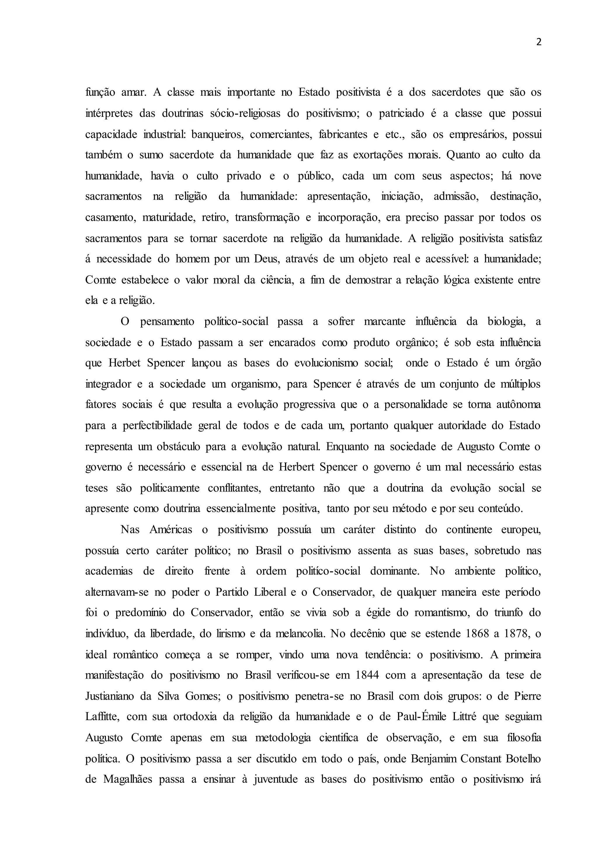 Resumo O que é positivismo | PDF