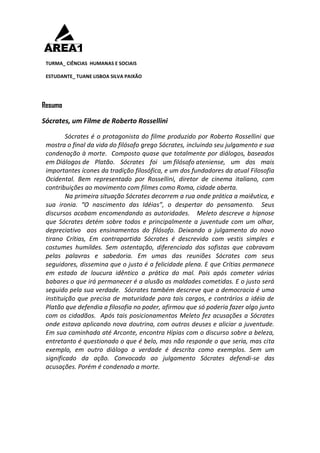 Resumo socates | DOCX