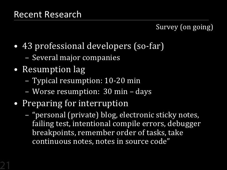 Resumption strategies