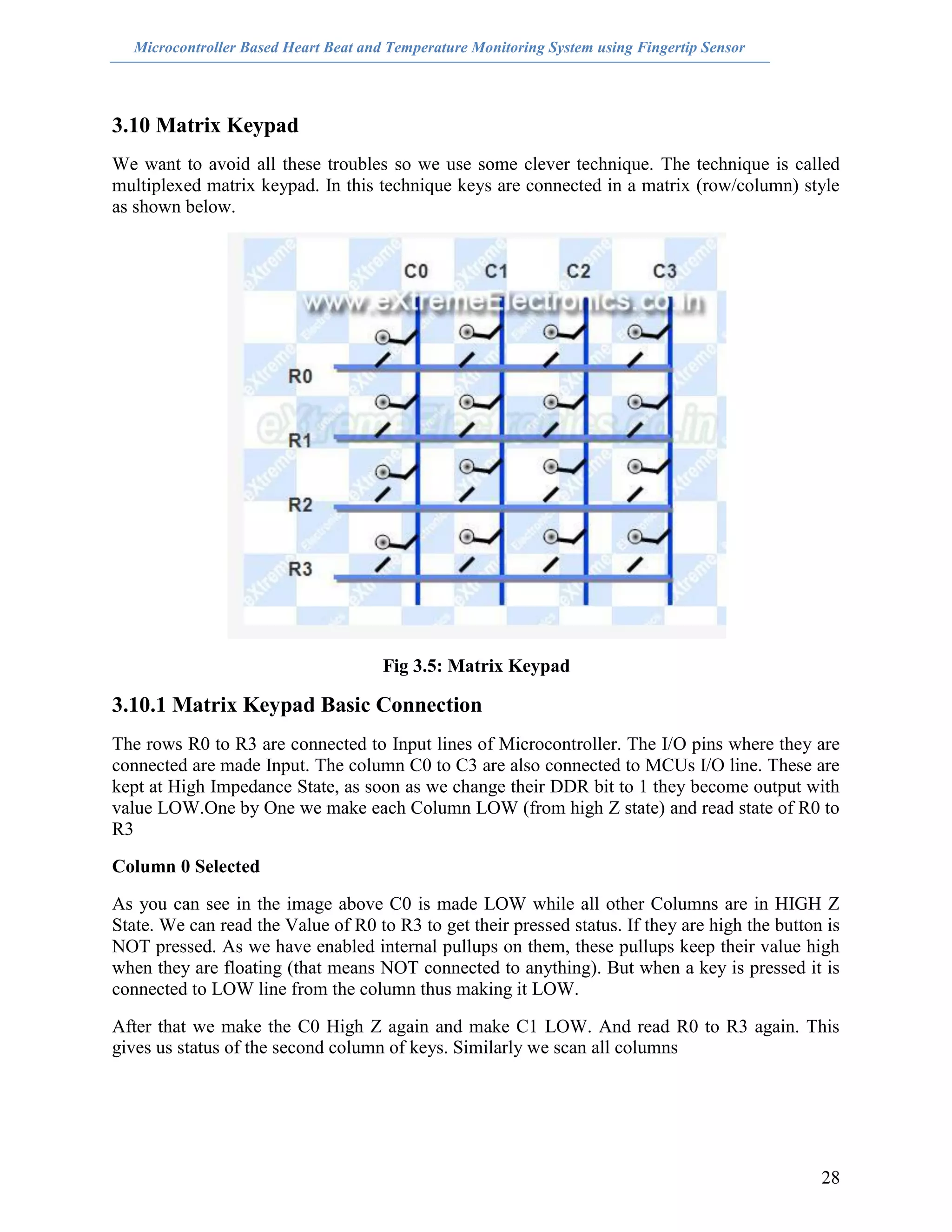 Microcontroller Based Heart Beat and Temperature Monitoring System using Fingertip Sensor | PDF