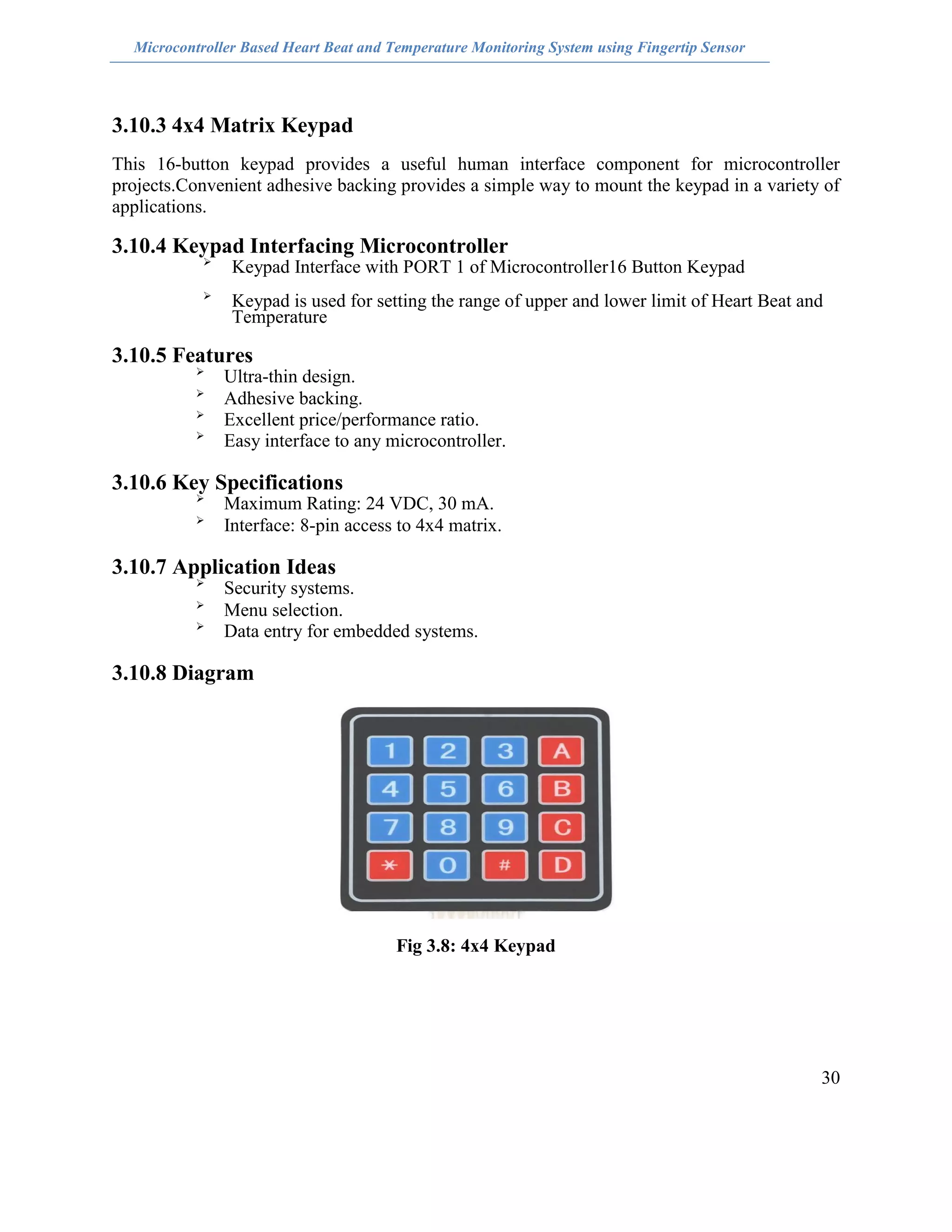 Microcontroller Based Heart Beat and Temperature Monitoring System using Fingertip Sensor | PDF
