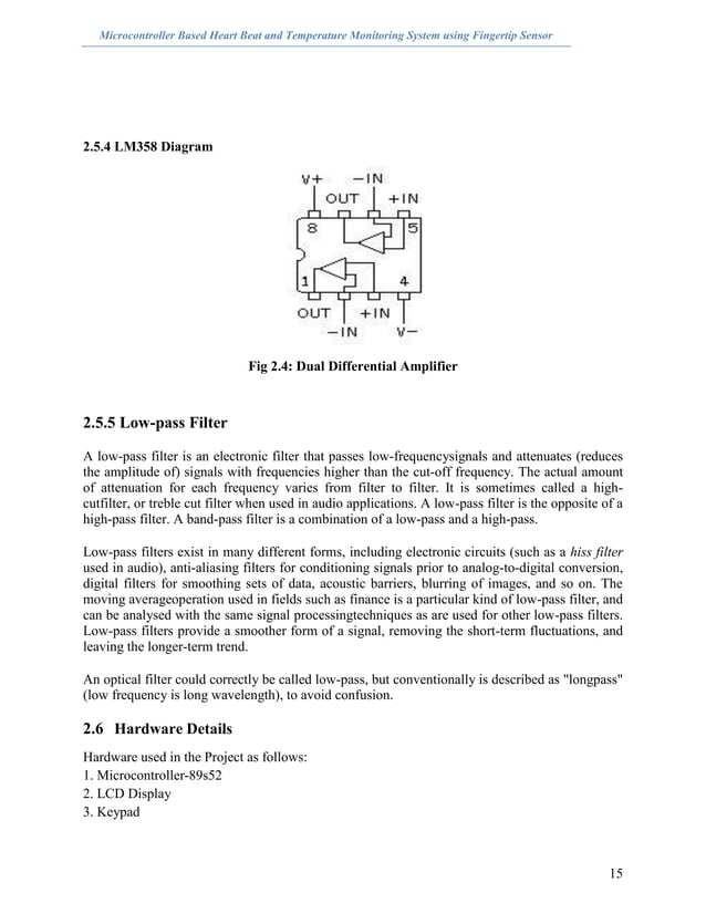 Microcontroller Based Heart Beat and Temperature Monitoring System ...