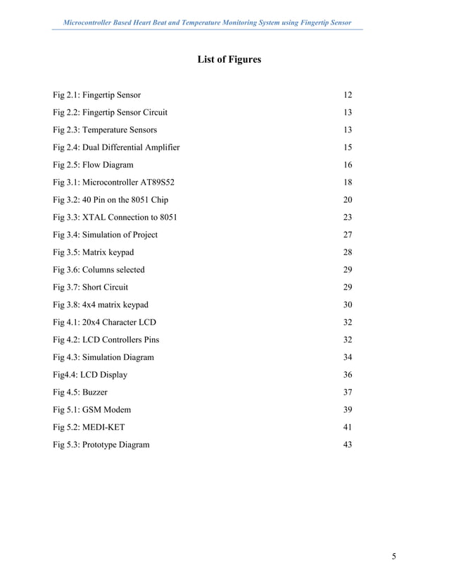 Microcontroller Based Heart Beat and Temperature Monitoring System using Fingertip Sensor | PDF