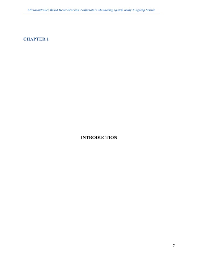 Microcontroller Based Heart Beat and Temperature Monitoring System using Fingertip Sensor | PDF