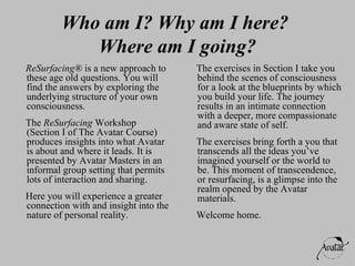 The powerful ReSurfacing® Workshop | PPT | Wellness | Healthy Living