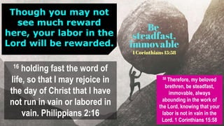 Resurrection 1 Cor 15 58, study of our victory in Christ | PPTX