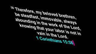Resurrection 1 Cor 15 58, study of our victory in Christ | PPTX