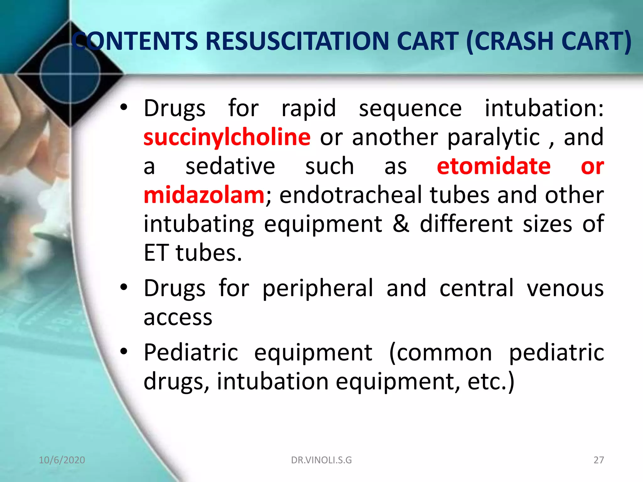Resusciation equipments in icu | PPTX