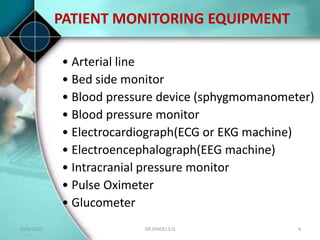 Resusciation equipments in icu | PPTX