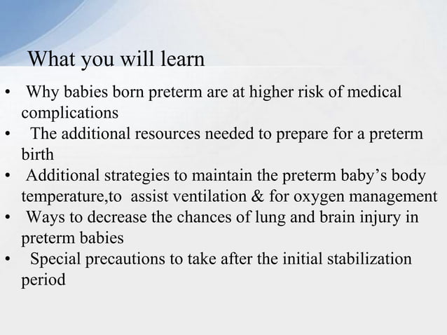 Resuscitation and Stabilization of Babies Born Preterm.pptx | Pregnancy ...