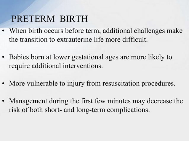 Resuscitation and Stabilization of Babies Born Preterm.pptx | Pregnancy ...