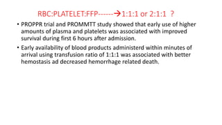 Resuscitation and transportation of trauma patients | PPTX