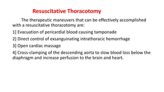 Resuscitation and transportation of trauma patients | PPTX