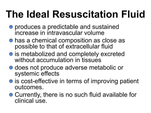 Resuscitation Fluids | PPTX | First Aid | Injuries