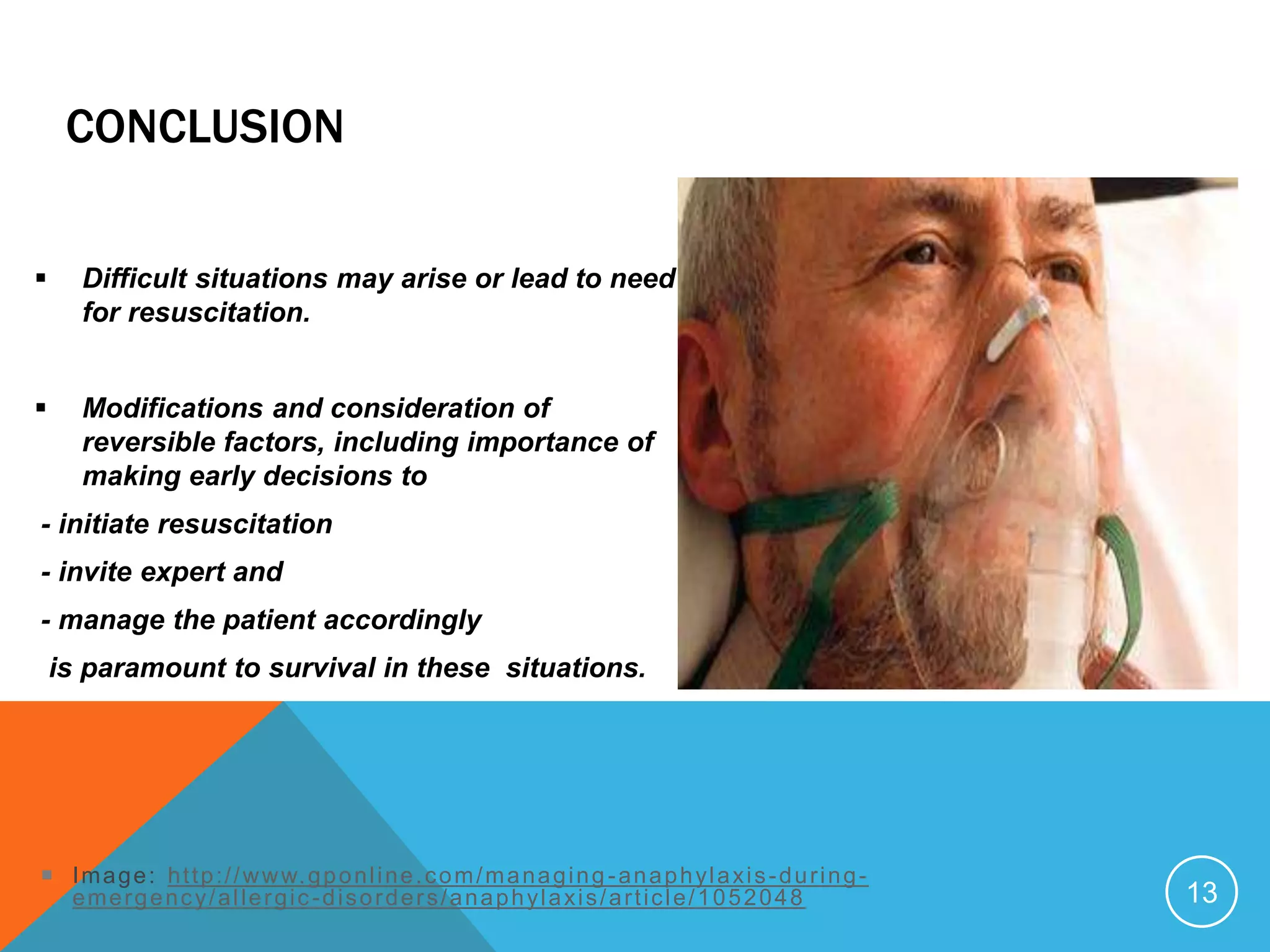 Resuscitation techniques in anaphylaxis | PPTX