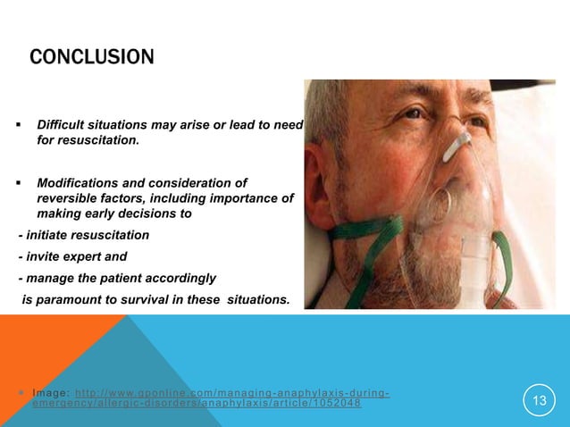 Resuscitation techniques in anaphylaxis | PPTX