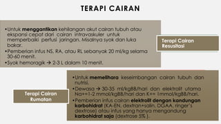 Terapi resusitasi cairan pada berbagai macam kasus | PDF
