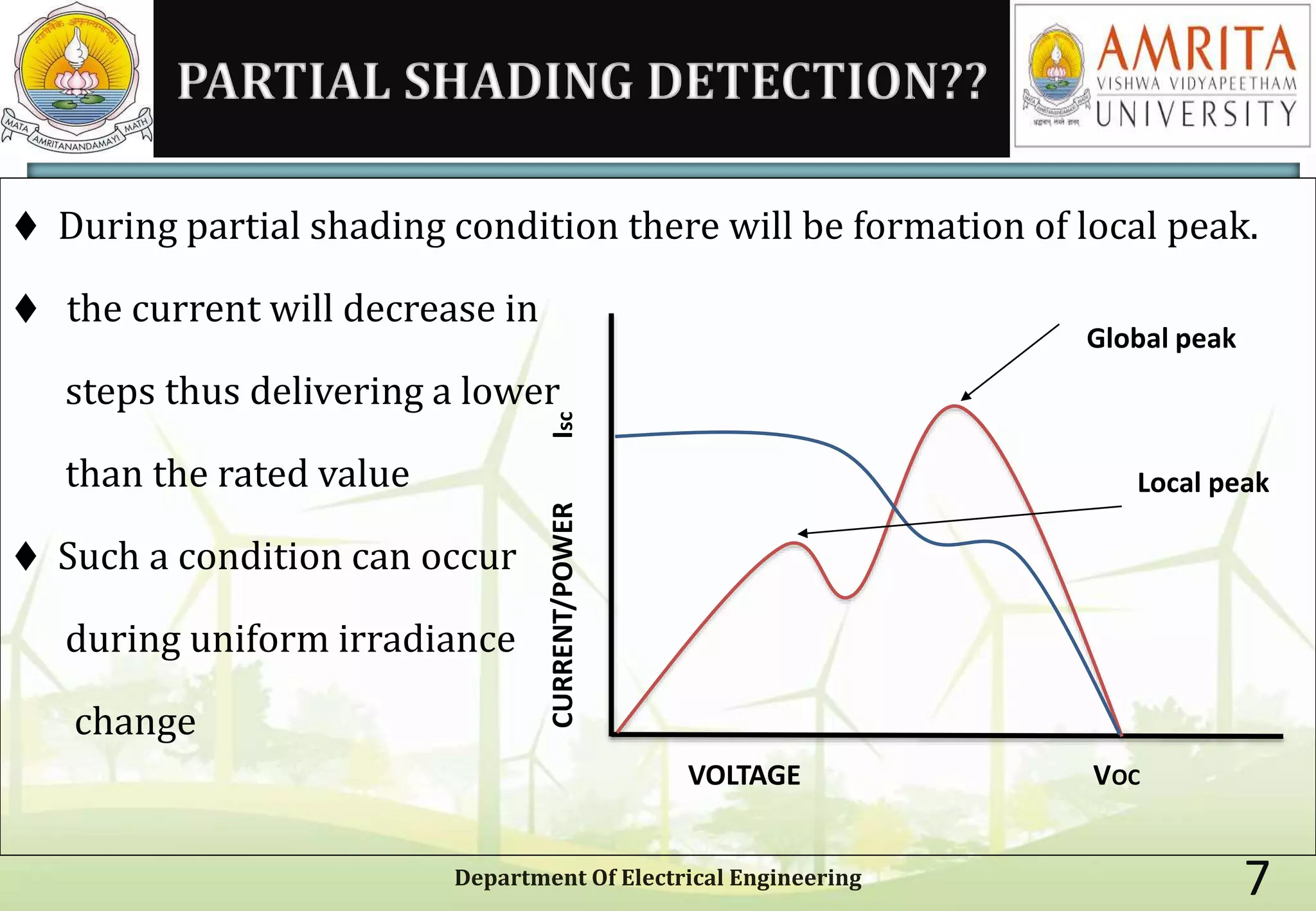 PARTIAL SHADING DETECTION IN SOLAR PANEL | PPTX