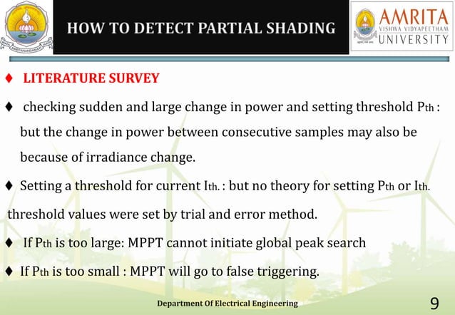 PARTIAL SHADING DETECTION IN SOLAR PANEL | PPTX