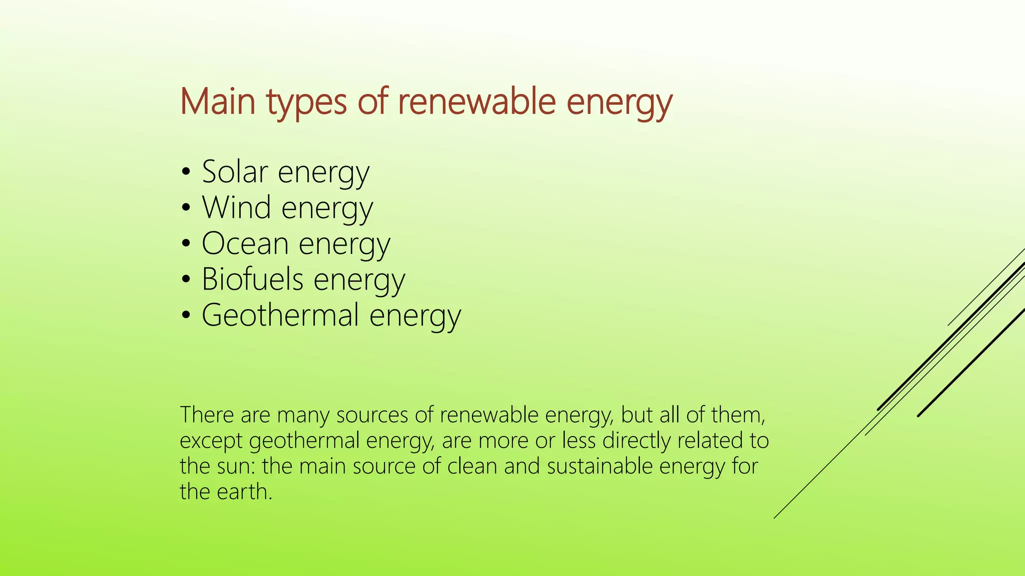 Application of Renewable Energy Resources | PPTX