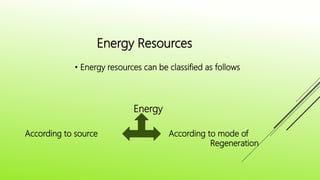 Application of Renewable Energy Resources | PPTX