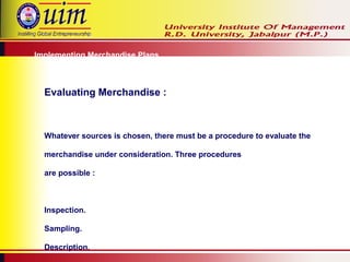 Retail management-implementing merchandise plans | PPT