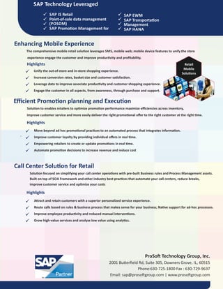 ProSoft Retail Offerings | PDF | Retail Industry | Industries