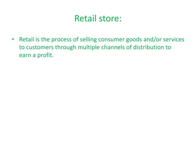 Different types of store retailing | PPTX