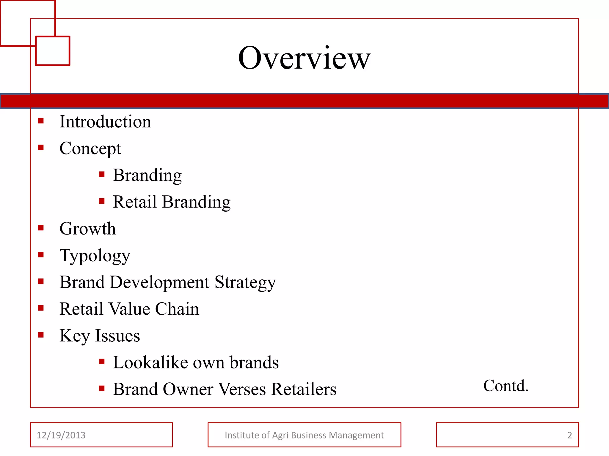 Retail brand management | PPTX