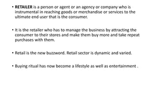 RETAIL.pptx it's design,specification,rules | PPTX