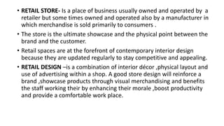 RETAIL.pptx it's design,specification,rules | PPTX | Retail Industry ...