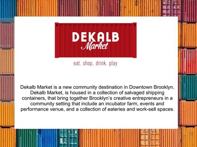 Retail community-incubator -pop up mall new | PPT