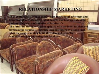 Retail Mgmt Presentation on furniture stores | PPT