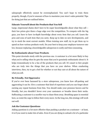 Ethical behaviour in buying and selling in retail | DOCX
