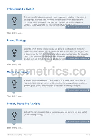 Retail Store Business Plan Example | PDF